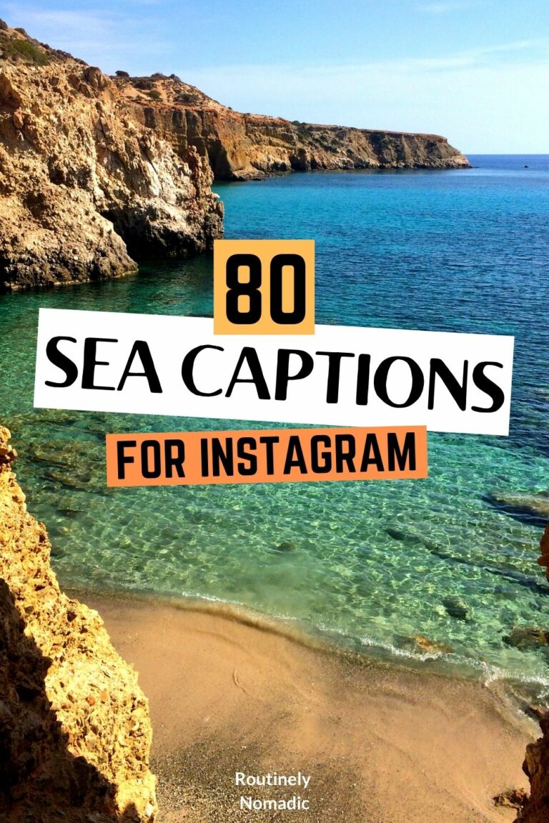 80 Sea Captions for Instagram | Routinely Nomadic