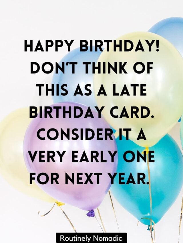 100 Funny Belated Birthday Wishes | Routinely Nomadic