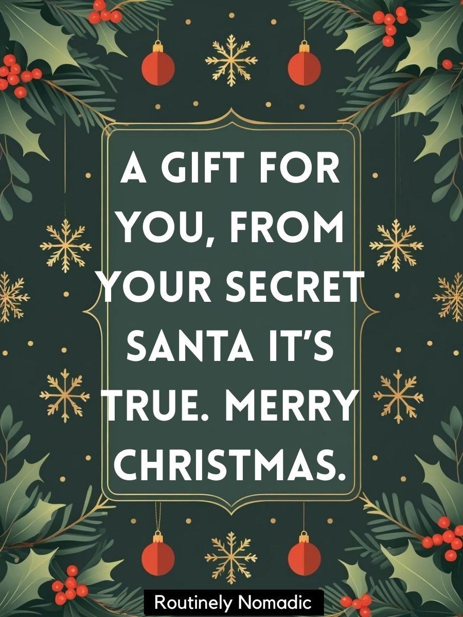 Short, Funny and Cute Secret Santa Messages, Sayings and Captions ...