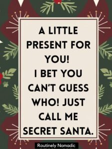 Short, Funny and Cute Secret Santa Messages, Sayings and Captions ...