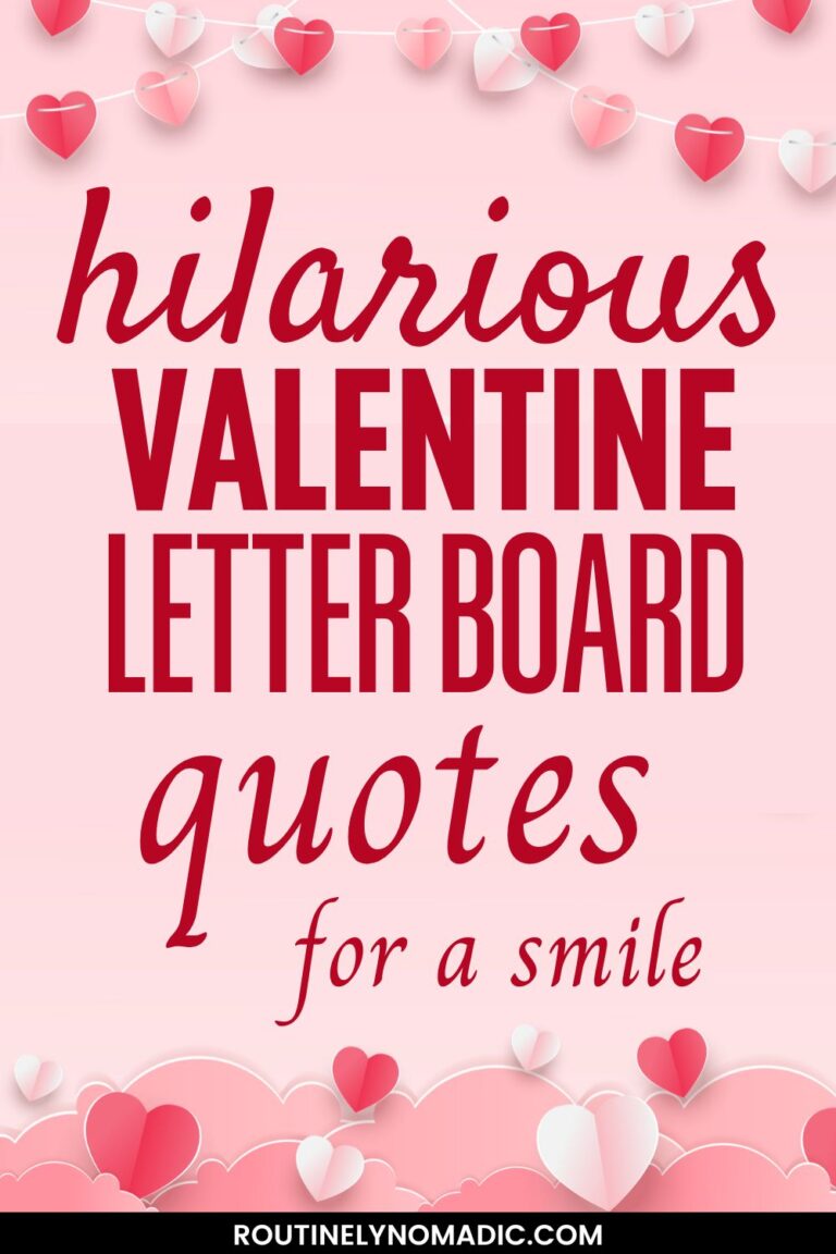 Funny Valentine’s Day Letter Board Quotes | Routinely Nomadic