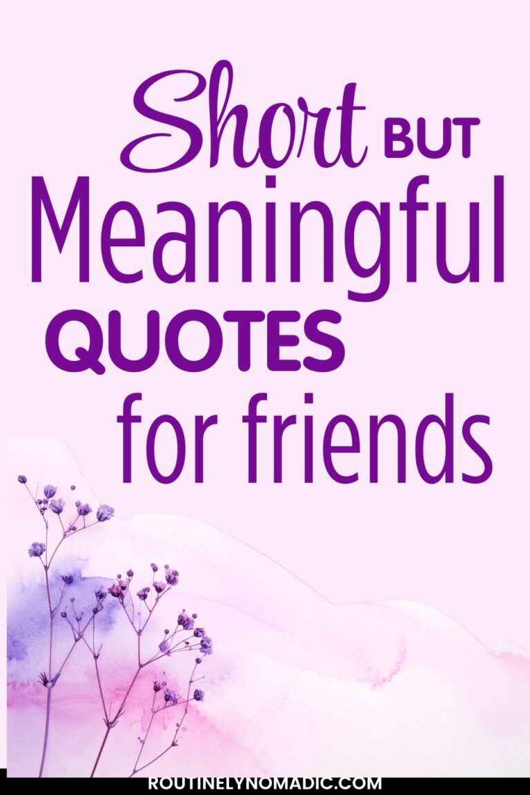 Meaningful Short Friend Quotes for Your Besties | Routinely Nomadic